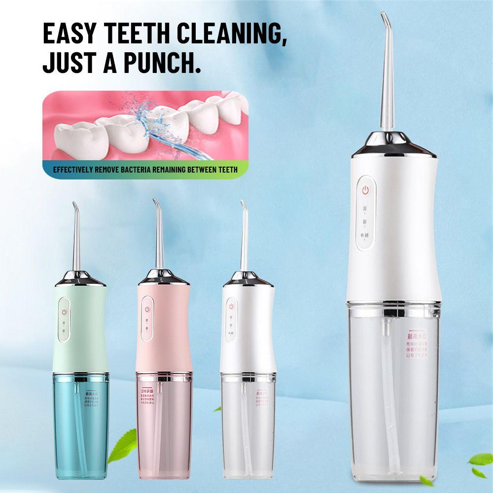 Buy Travel 3 Modes Dental Floss Teeth Cleaner 4 Nozzles Water Flosser ...