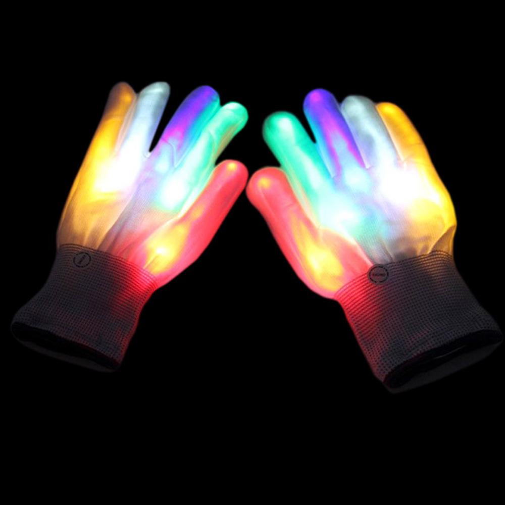 Buy Flashing LED Gloves Light Up Glow Toys For Xmas Dance Rave Party ...