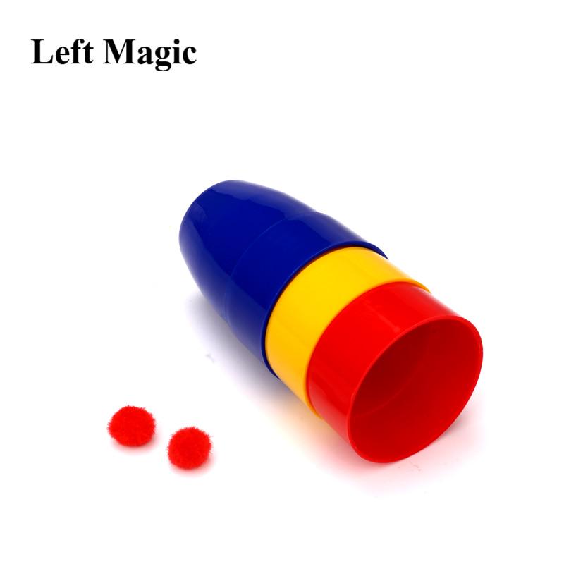 1 Set Magic Three Cups And Balls Magic Tricks Many Size Close Up Stage ...