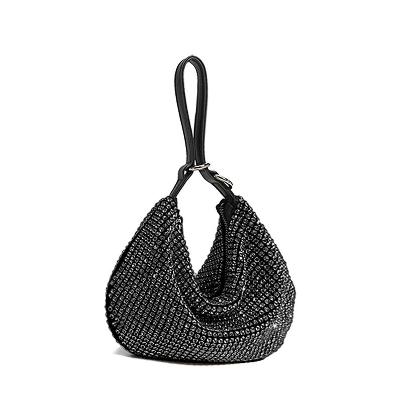 Buy Luxury Half Moon Rhinestones Evening Bag Designer Diamonds Women ...