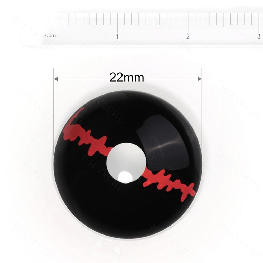 22MM Red Lash Sclera Lenses Crazy Halloween Contact Lenses Red Scary ...