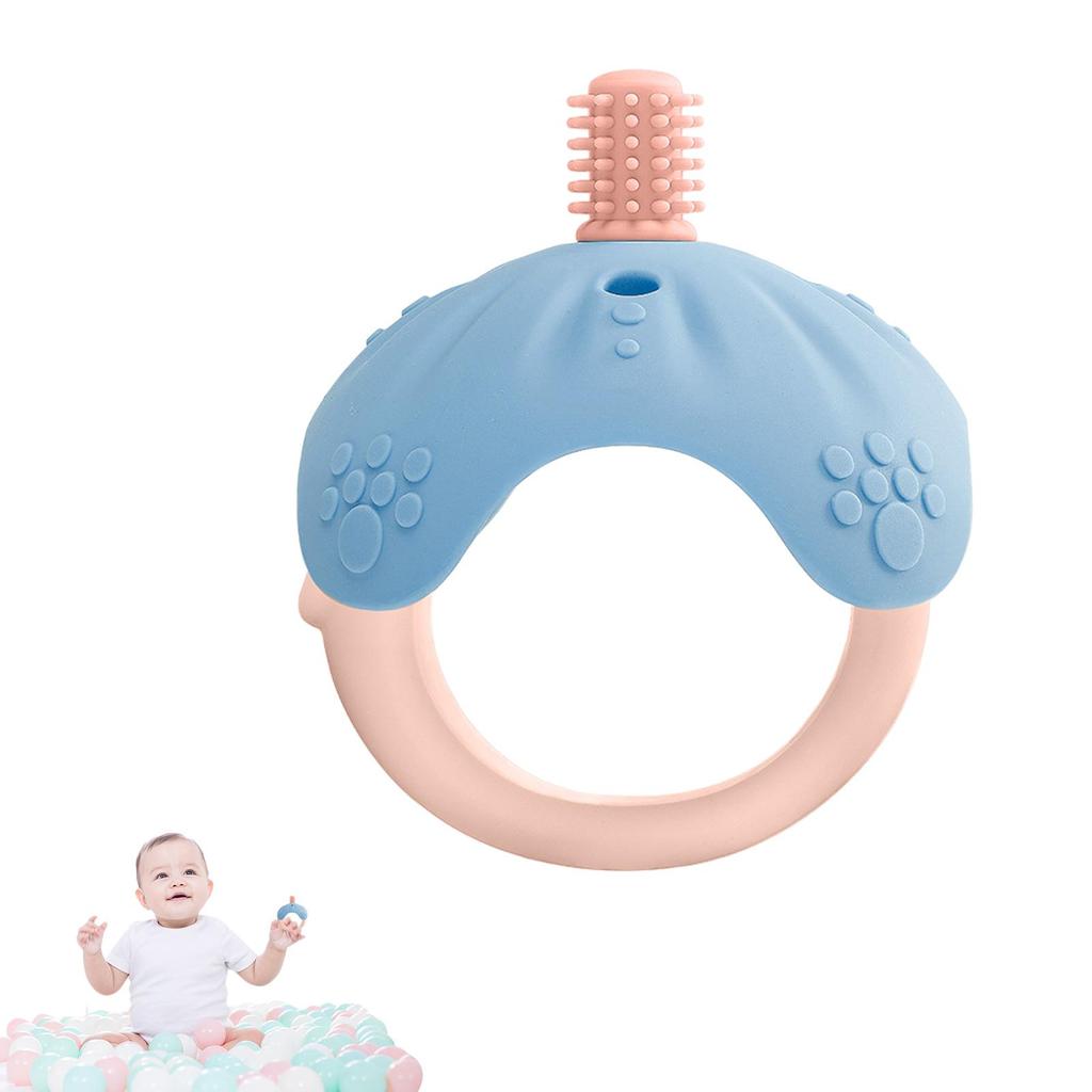 Satın alın Silicone Soothing Teether Toy | Infant Teething Hands Free ...