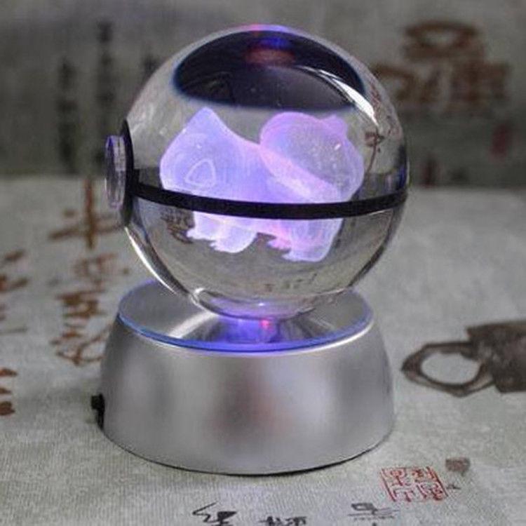 Buy LED Lamp 3D Glowing Pokeball Crystal Ball Toy Gift for Kids at ...