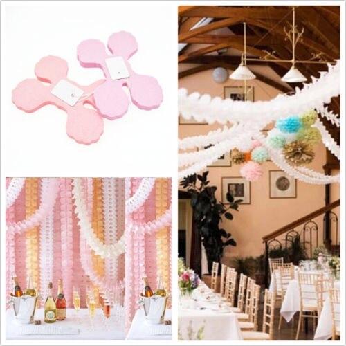 New 30g 3 .6m Hanging Tissue Paper Clovers Garland String Party Wedding ...