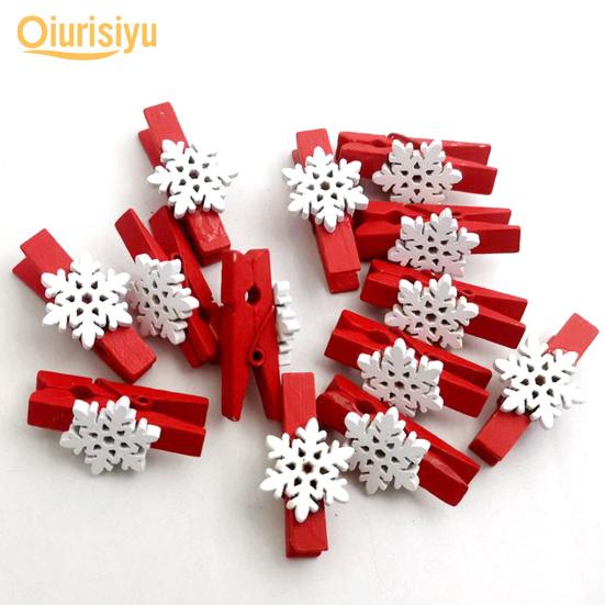 25Pcs Mini Multifunction Wood Christmas Decor Clip uygun fiyatlı satın ...