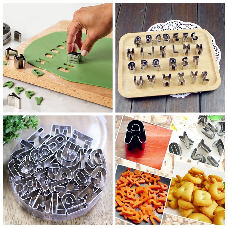 Buy Diy 26Pcs Biscuit Cake Mold Cutter Letters Alphabet Shape Mould ...