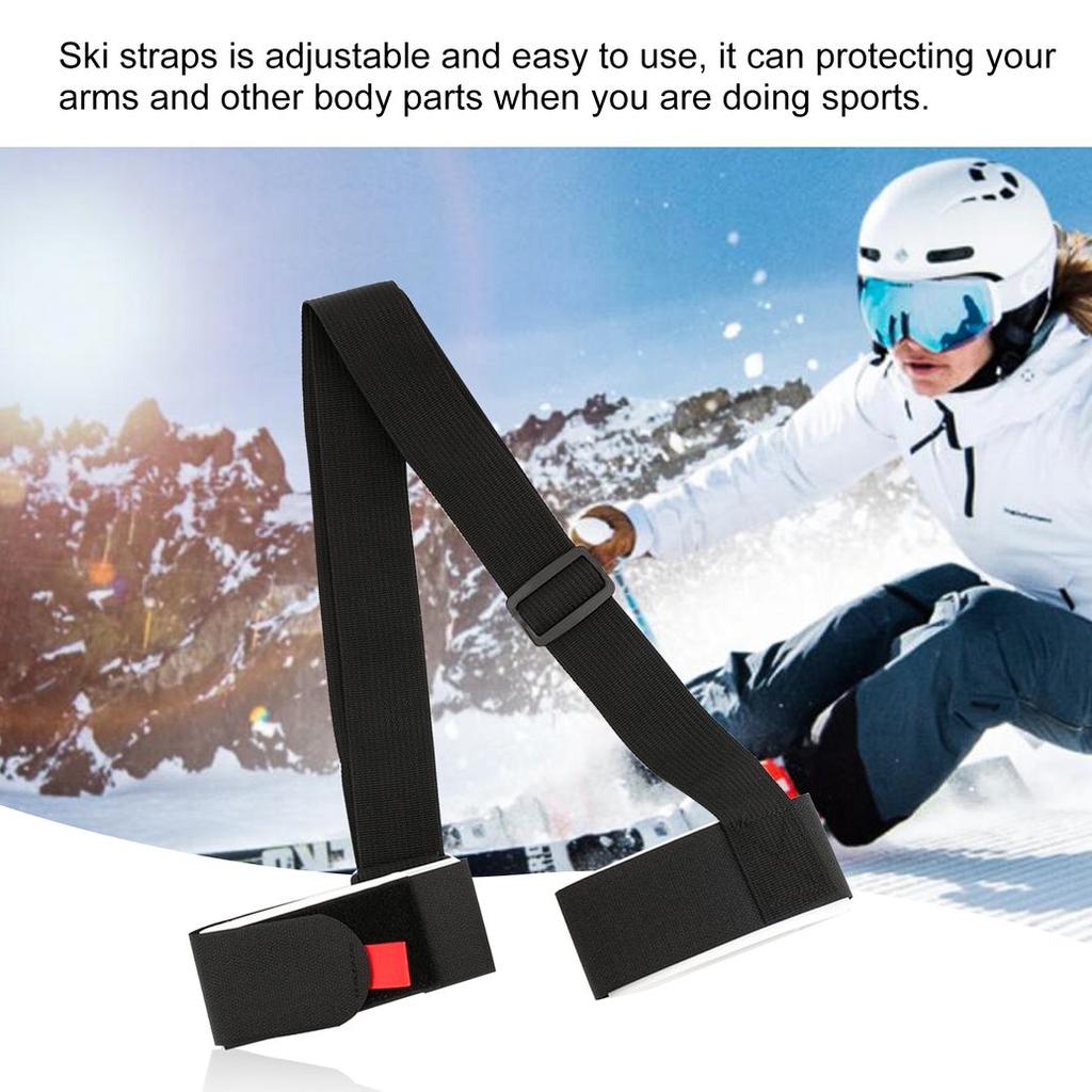 Buy SX Skiing Pole Shoulder Hand Carrier Adjustable Handle Strap Hook ...