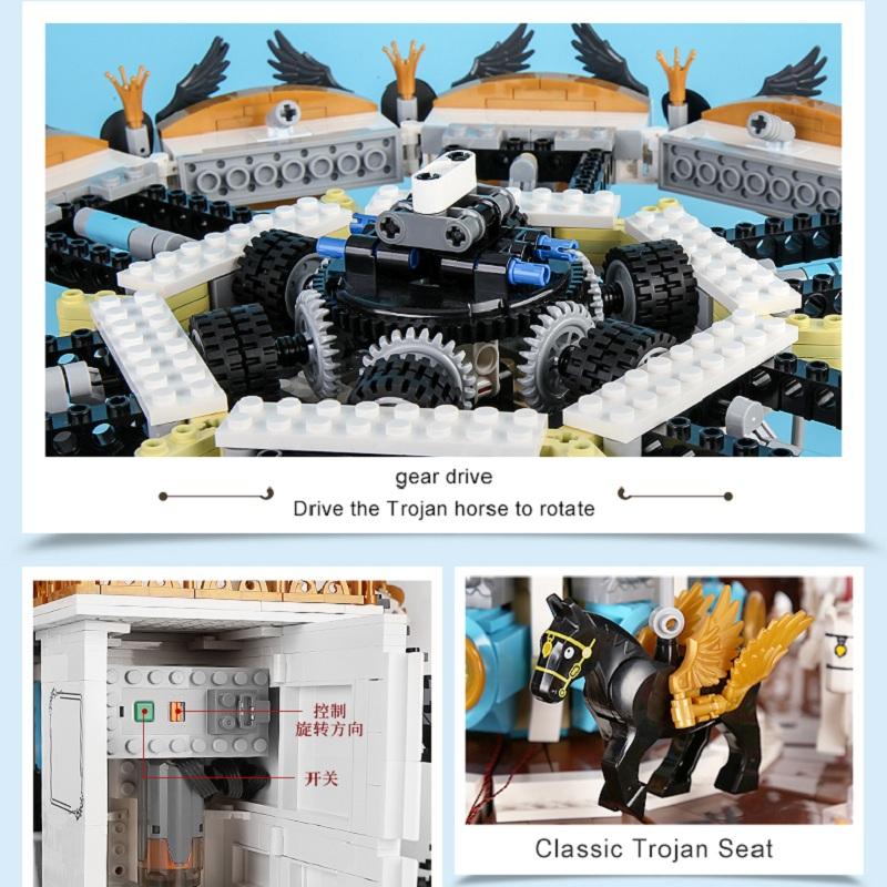 Buy MOULD KING Building Blocks Creative The MKingLand Carousel ...