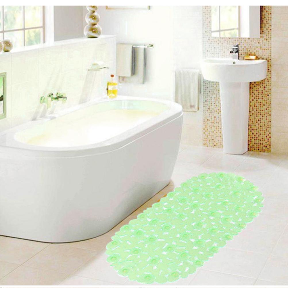 Buy Bath Mat Non-Slip PVC Shower Mat Hollow Cobblestone-shaped Bathtub ...