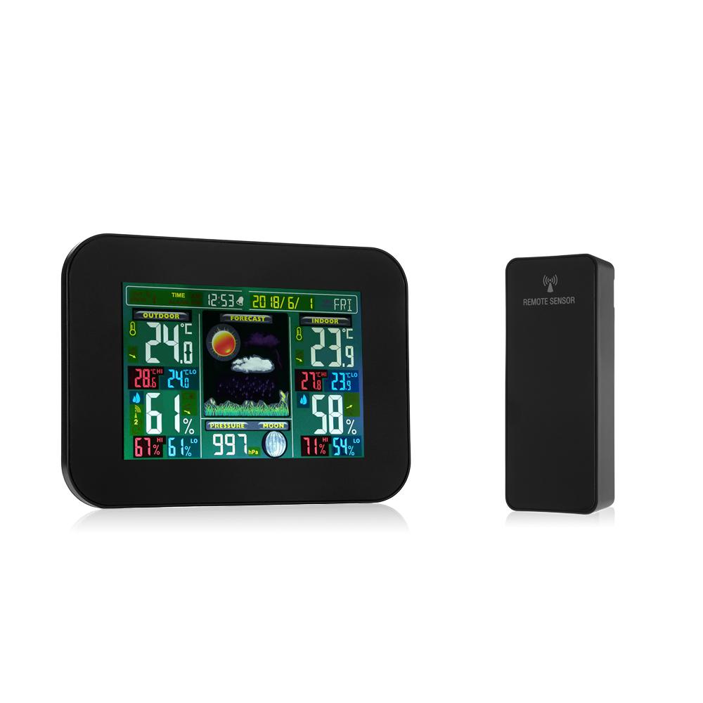 Buy Digital Color Forecast Weather Station Clock with Outdoor Wireless ...