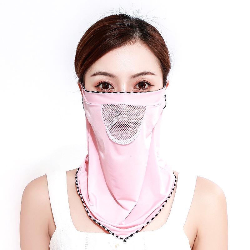 Buy Breathable Ice Silk Sun Protection Riding Dew Nose Neck Mask Face ...