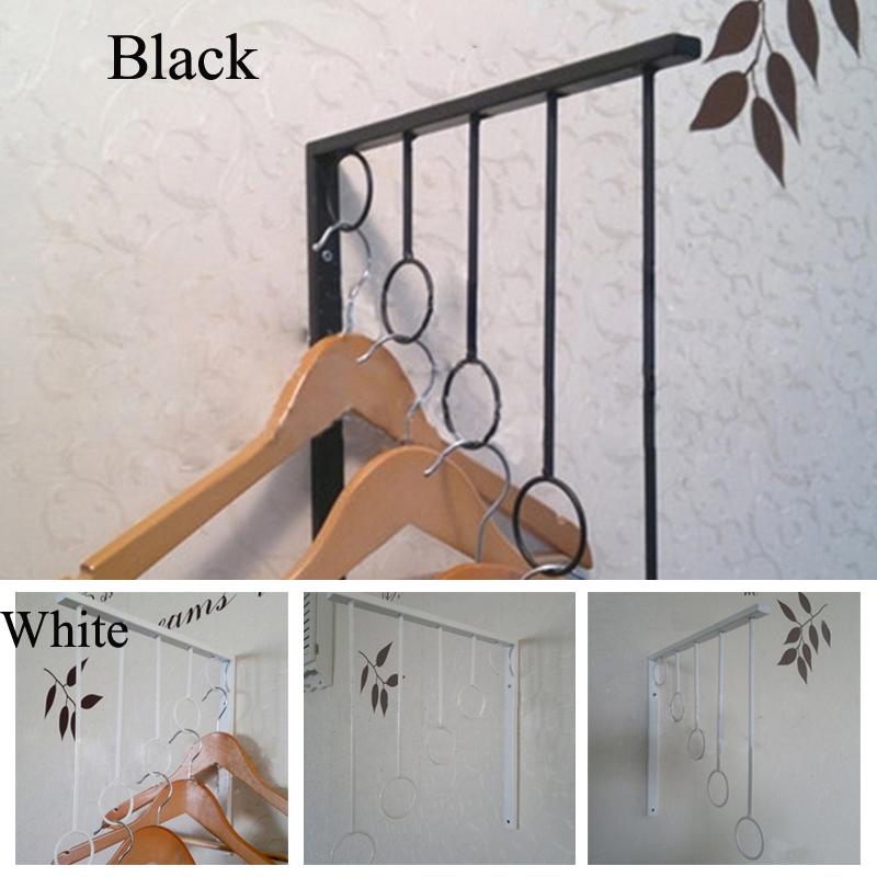 Buy Iron 5 Ring Wall Mount Clothing Hanger for Garment Scarf Handbag ...