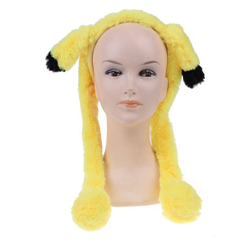 Rabbit Ear Hat Headband Can Move Cute Cap Plush Gift Moving Hat Dance ...