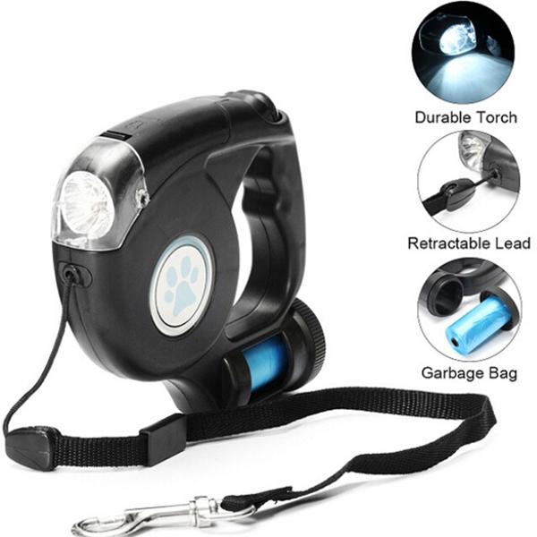 Buy 3 In 1 Pet Dog Leash Lead Retractable LED Flashlight Dogs Leash ...