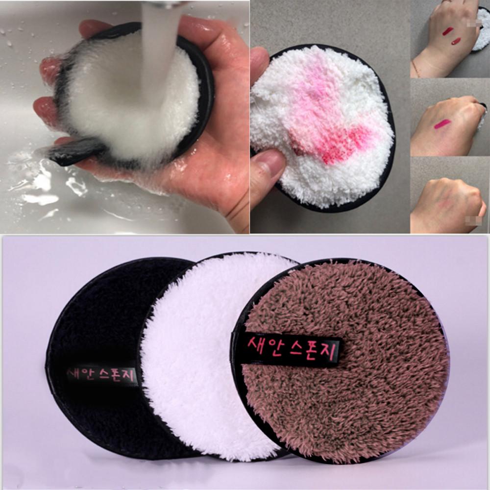 Buy Microfiber Cloth Pads Face Water Cleansing Makeup Powder Puff at ...