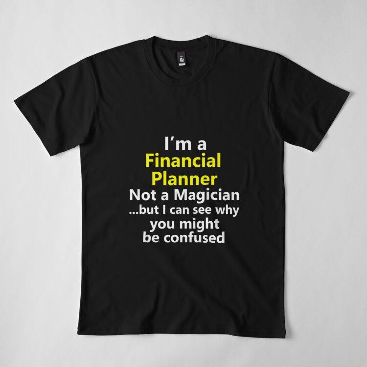 Buy Men Premium Cotton Harajuku T-Shirt Funny Financial Planner ...