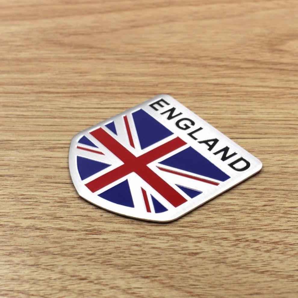 2 Aluminiumlegierung Metall GB England UK Flagge Schild Emblem ...