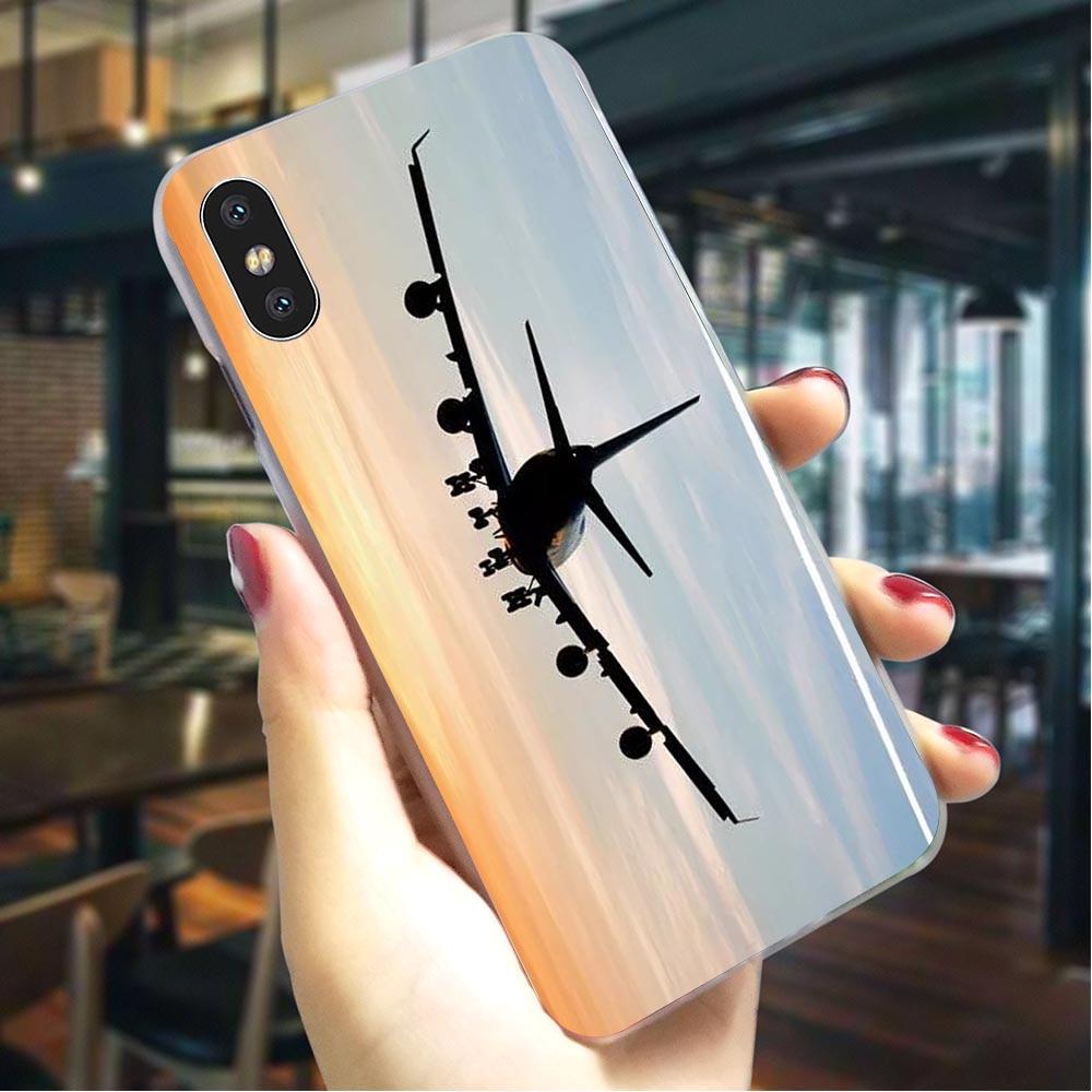 Airplane Sunrise Phone Case Cover for Samsung Galaxy S9 Note 8 9 M10 S6 ...