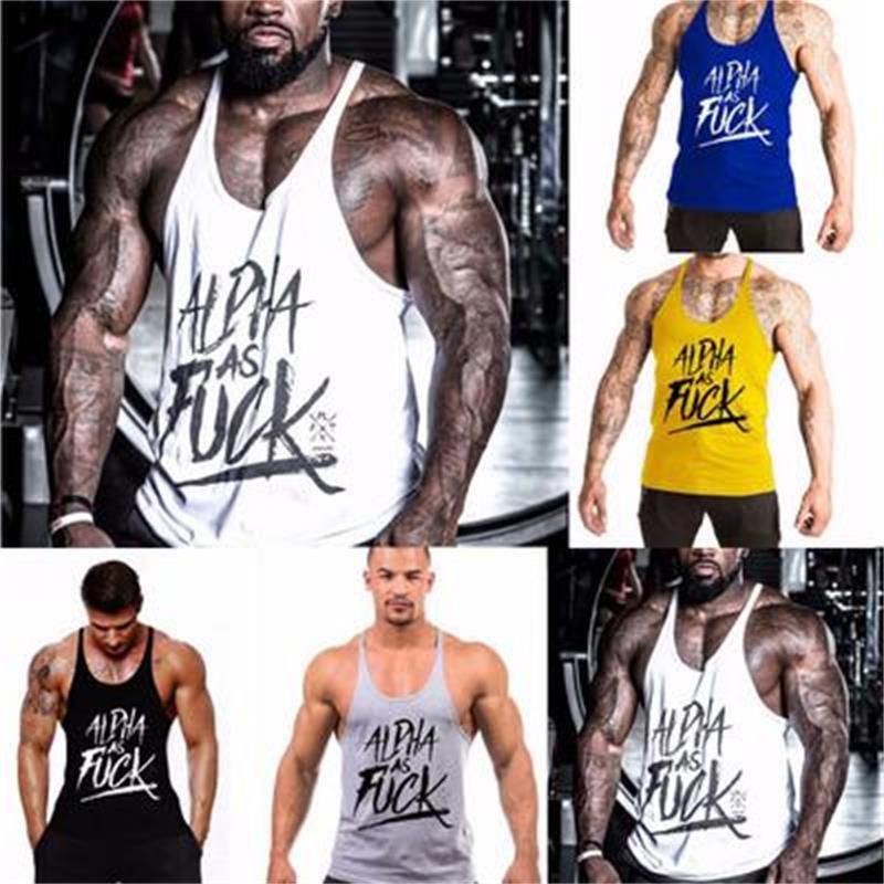 Buy Men Summer Gym Singlet Tank Top Stringer Bodybuilding Muscle ...
