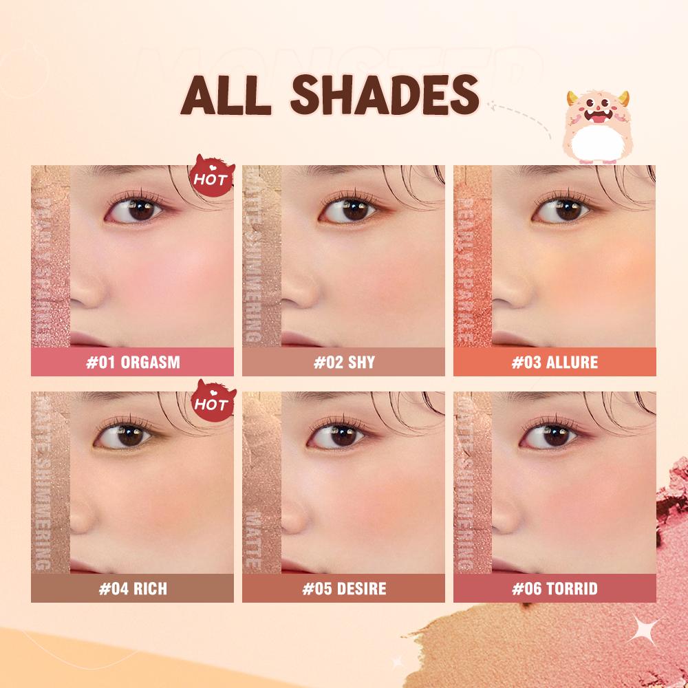 Cheap BANXEER Blush Embossed Gradient Blush Pallet Soft And Smooth Tint ...