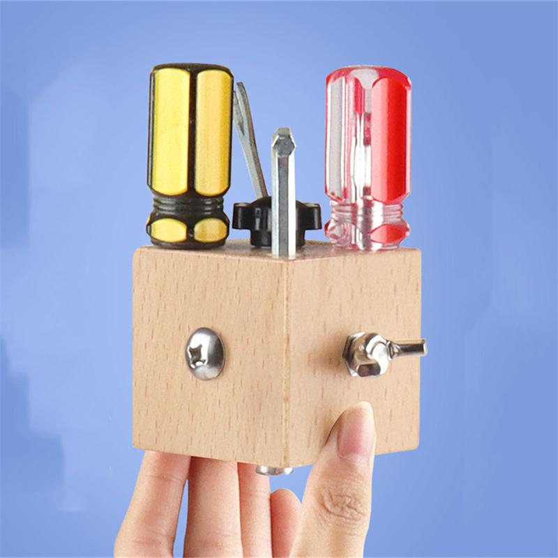 Buy Wooden Screw Driver Skills Bead Game Nuts Screw Bolts Set Board ...
