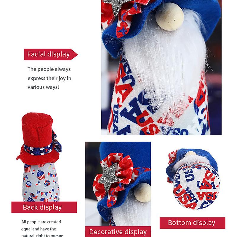 Buy Patriotic Gnome Decoration, Handmade Elf Dwarf for Independence Day ...