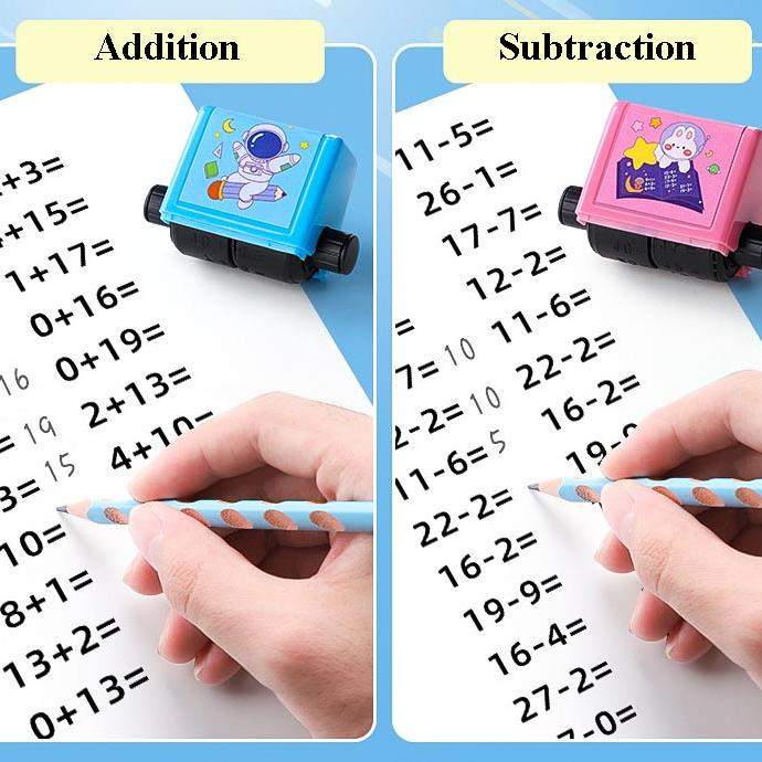 Children's Addition Subtraction Scroll Stamp Primary School Students ...