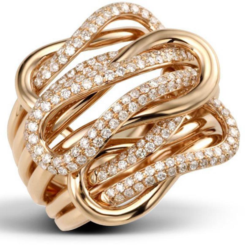 Buy Women Creative Luxurious Multi-layer Interlaced Design Cubic ...