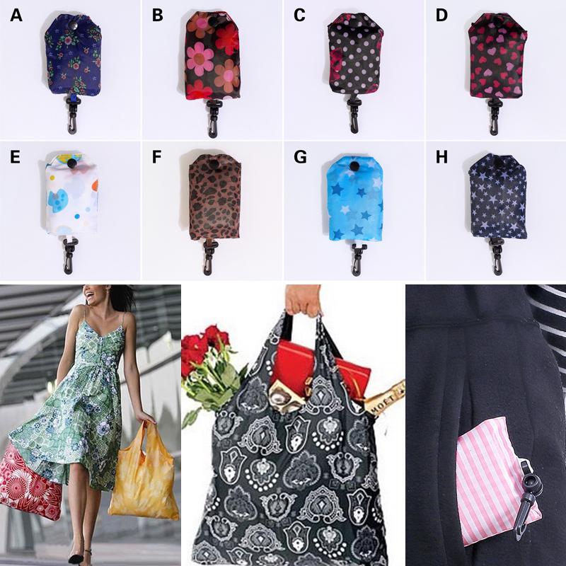 Buy Casual Key Chain Tote Pouch Flower Print Grocery Storage Handbag ...
