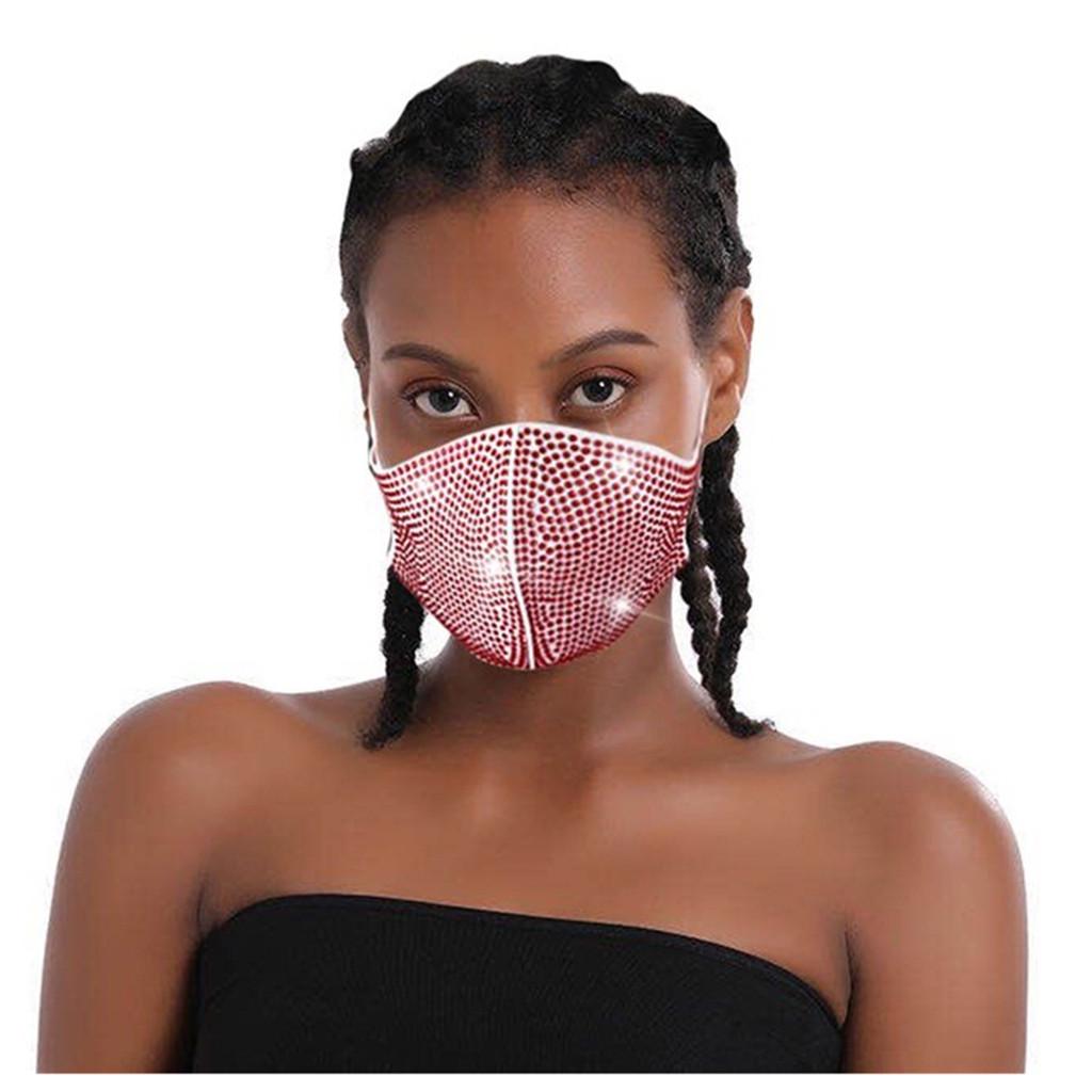 LONSANT Diamonds Reusable Face Nose Mouth Cover Adjustable Anti-Dust ...