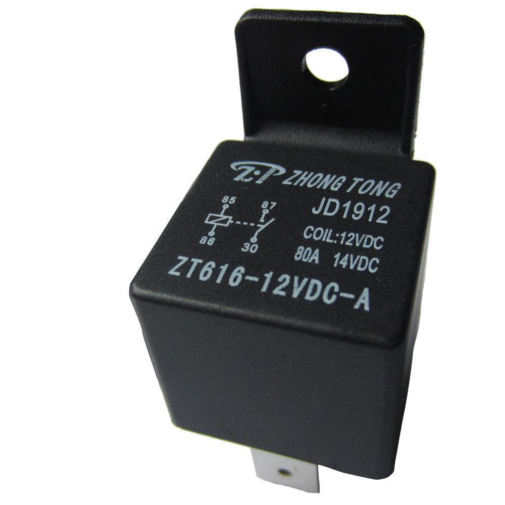 Buy 10Pcs 12V 80A SPST Relay Black Car Truck Auto Heavy Relays 4 Pin at ...