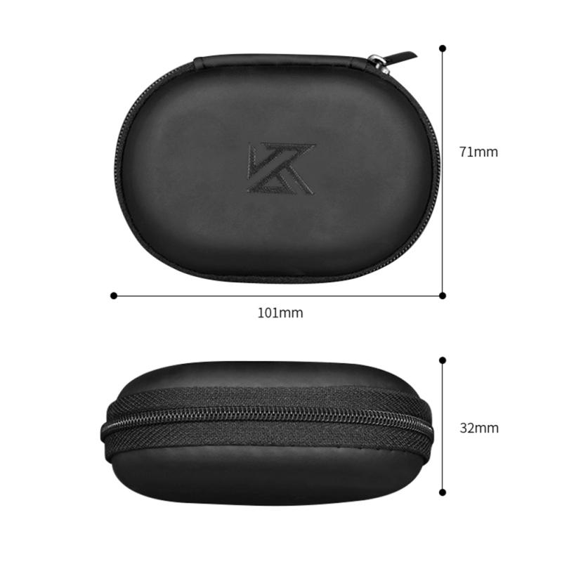 Buy Kz Oval Earphone Storage Bag Portable Leather Anti-pressure Case ...
