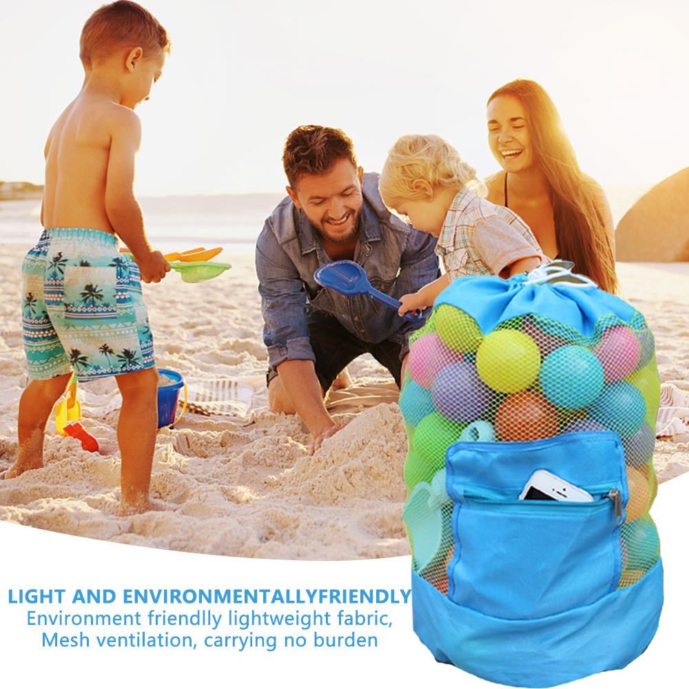 Buy Portable Beach Bag Foldable Net Swimming Bag Children Beach Toy ...