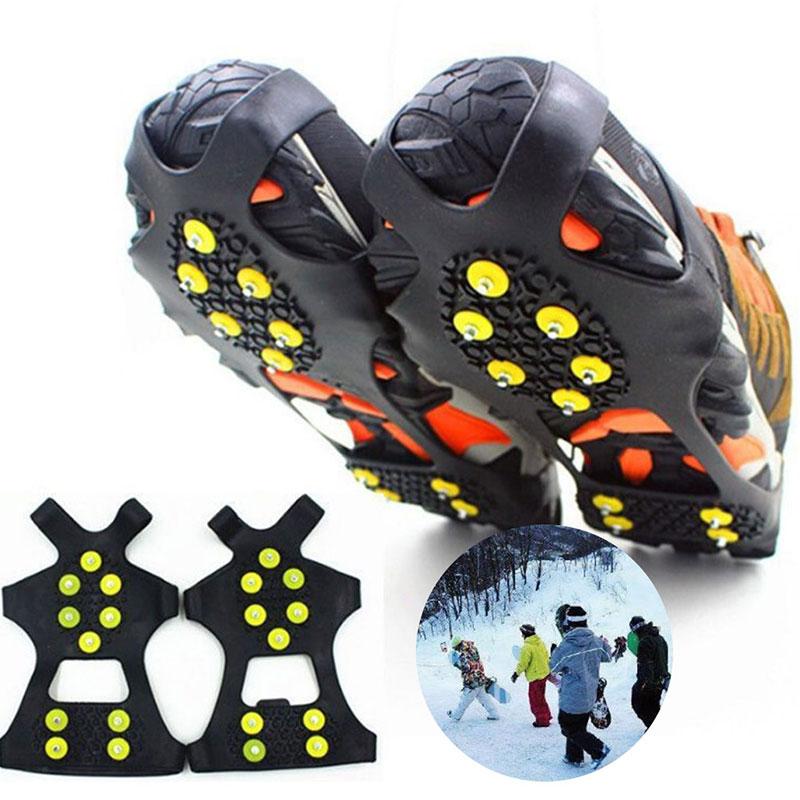 Anti-Skid Snow Ice Climbing Shoe Spikes Ice Grip Cleat Crampons Winter ...