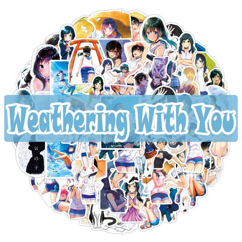 Cheap 50pcs Stickers No Repeat Cartoon Animation Weathering With You ...