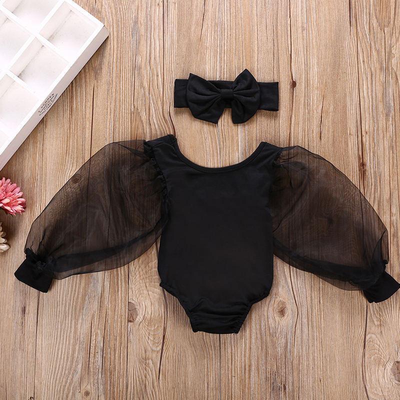 Buy Newborns Baby Girl Clothes Autumn Fashion Transparent Long Puff ...