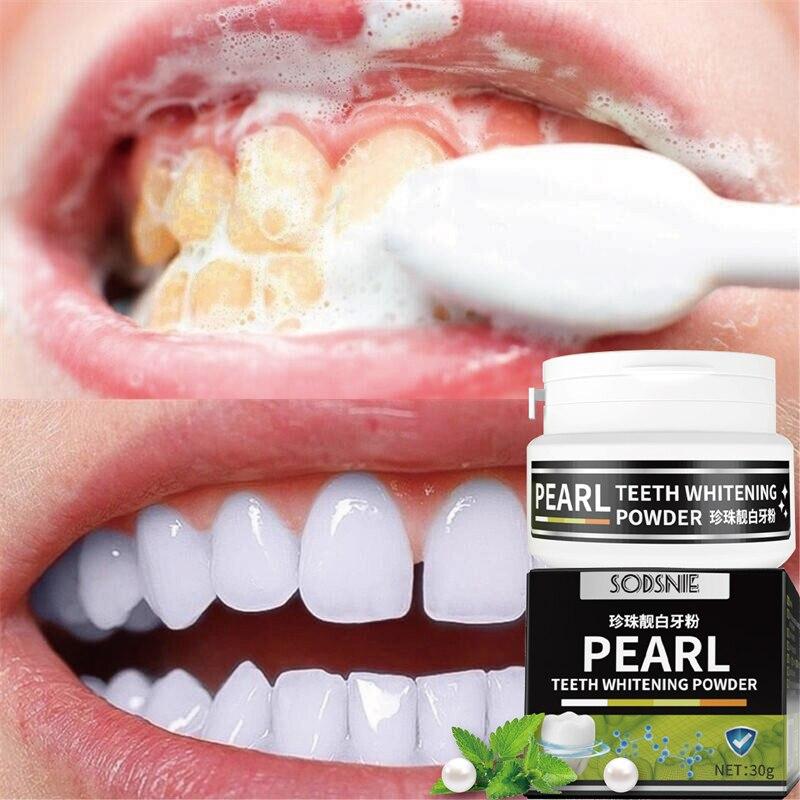 Buy Pearl Teeth Whitening Powder Tooth Brightening Remove Plaque Stains ...