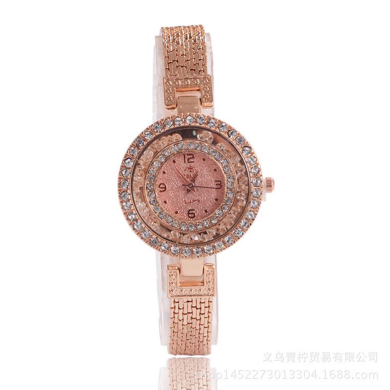 Buy Ruili Luxury Ladies Watch Frosted Mesh Strap Watch Alloy Set Full ...