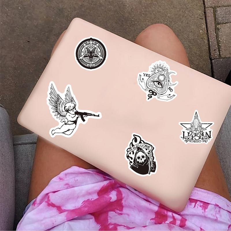 Buy Suitcase Notebook Black And White Devil Gothic Graffiti Waterproof ...