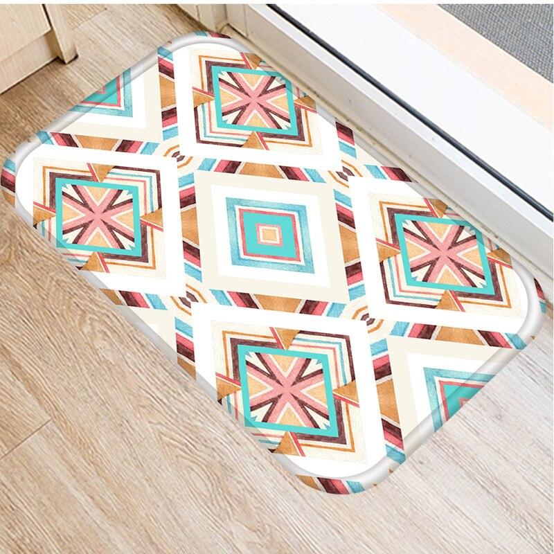 Buy 1PC 40x60cm Geometric Print Carpet Anti-slip Marble Floor Mat ...