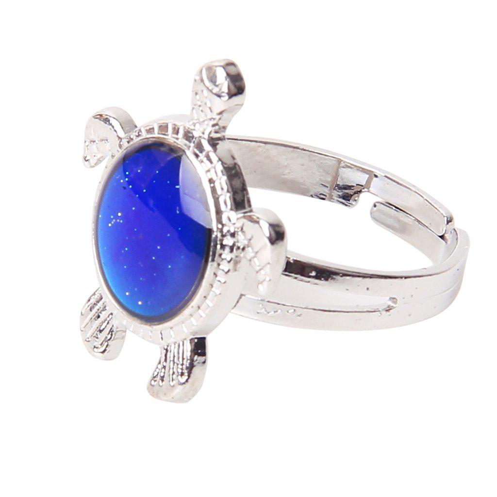 Buy Sea Turtle Color Change Mood Ring Adjustable With Translation Chart ...