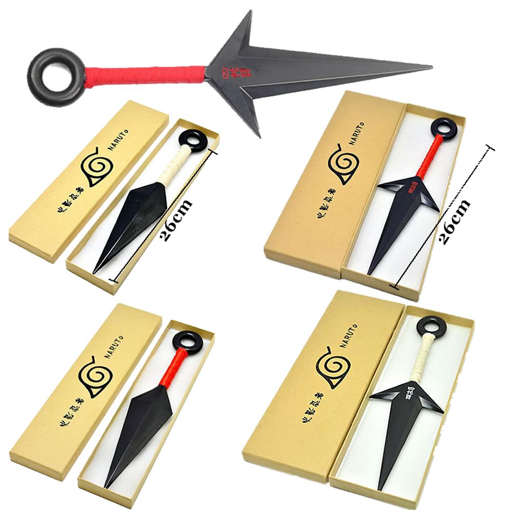 Buy Anime Naruto Doll Figures Kunai Weapon 26cm Uzumaki Kakashi ...