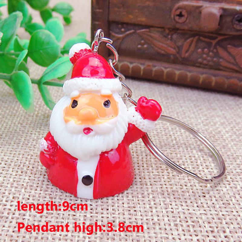 Christmas Decoration Small Gifts Pendant Xmas Tree Santa Claus Key Ring ...