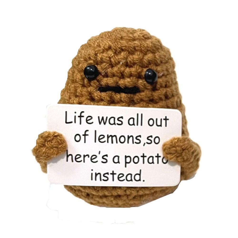 Koupit Hand-woven Potato Hug Pocket With Cardboard Knitting Potatoes ...