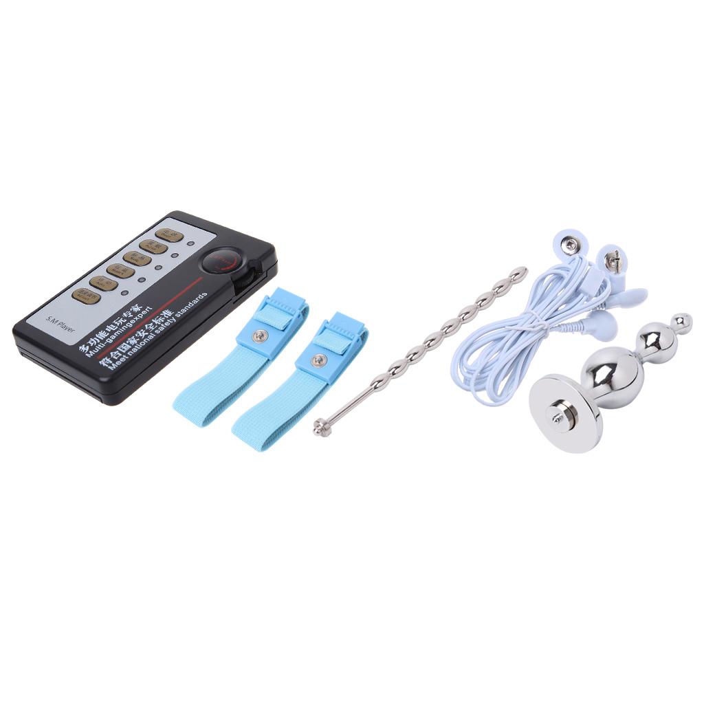 Buy Electro Men Penis Ring Urethral Catheter Anal Plug Electric Shock ...