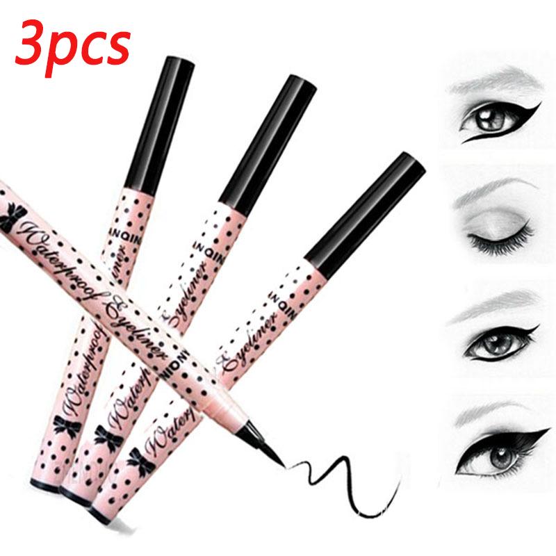 Buy Black Eyeliner Cosmetics Makeup Not Dizzy Waterproof Liquid ...