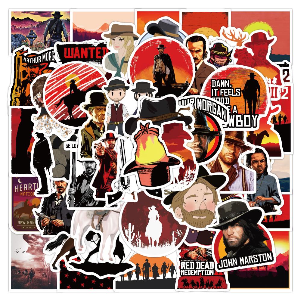 Kjøp 50PCs Kids Stickers Red Dead Redemption Game Stickers Waterproof ...