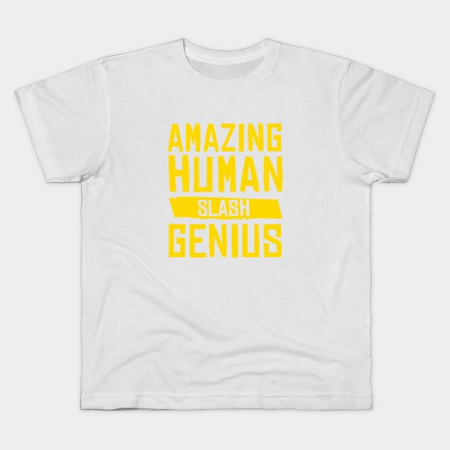 Buy Children Cartoon Amazing Human Slash Genius Print Funny Game T ...