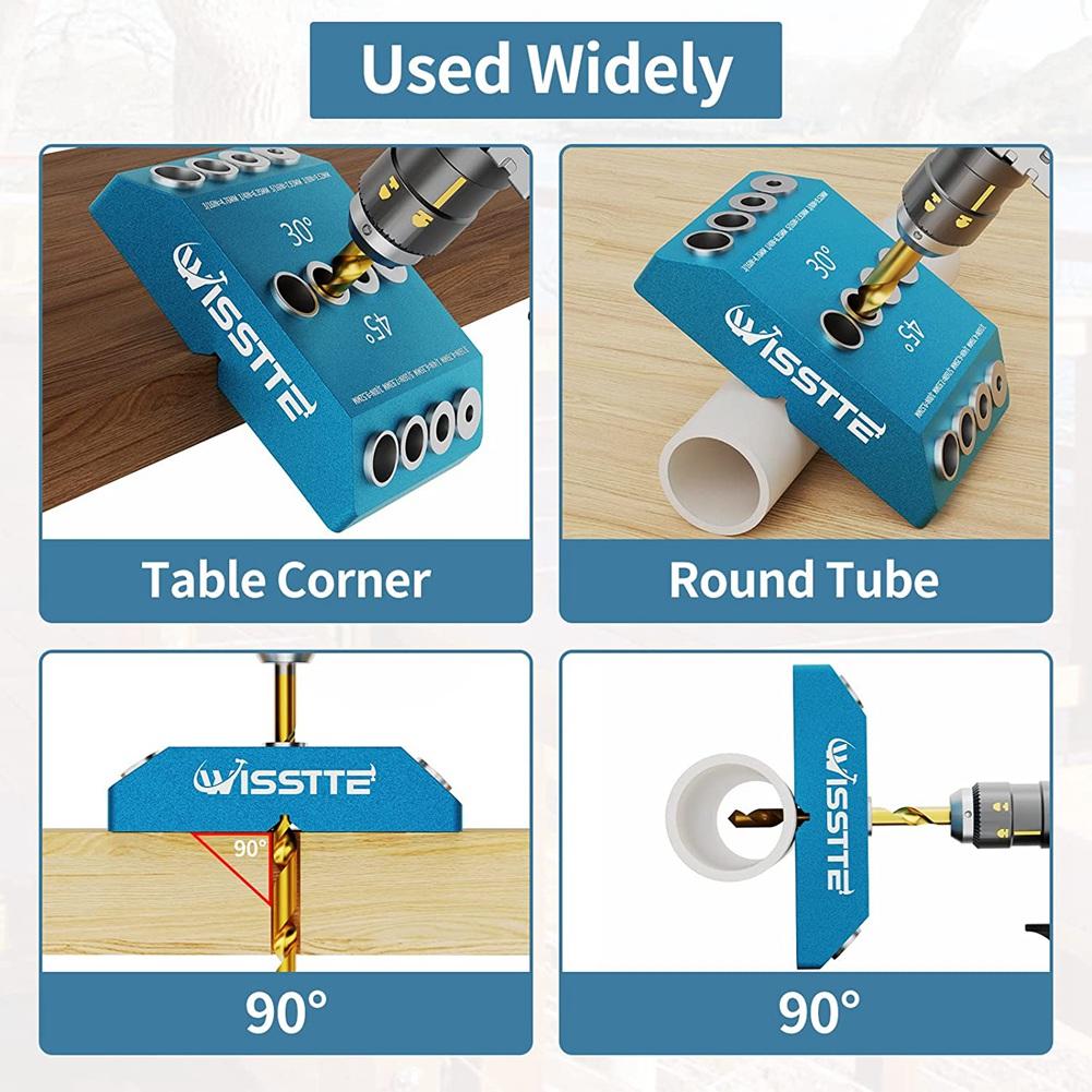 Buy 30 45 90 Degree Angled Drill Guide Jig,Metal Drill Jig for Multi ...
