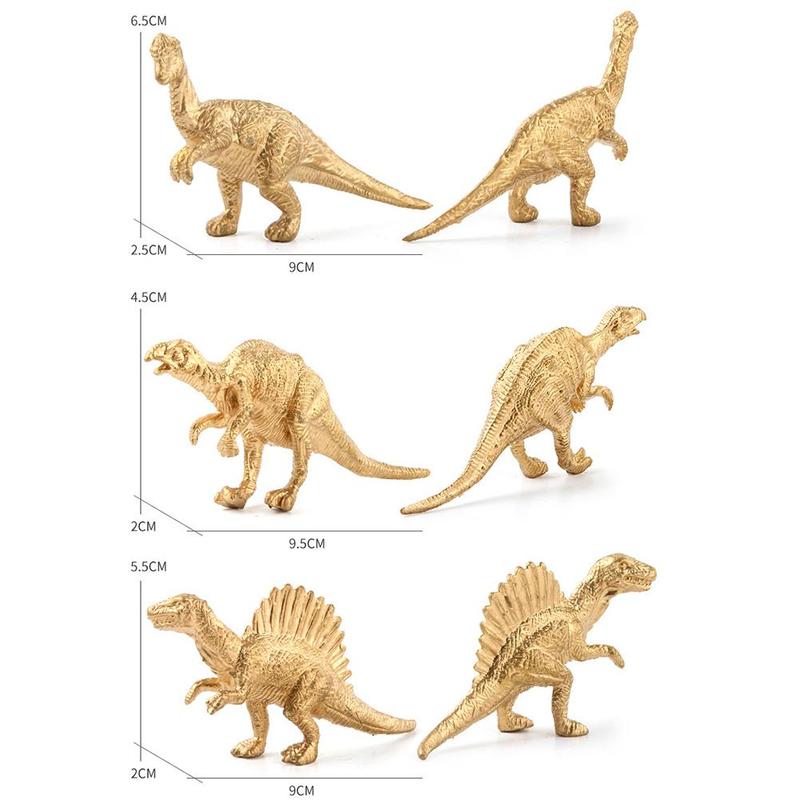 Buy Gold Hollow Dinosaur Animal Model Figure Action Toy Tyrannosaurus ...